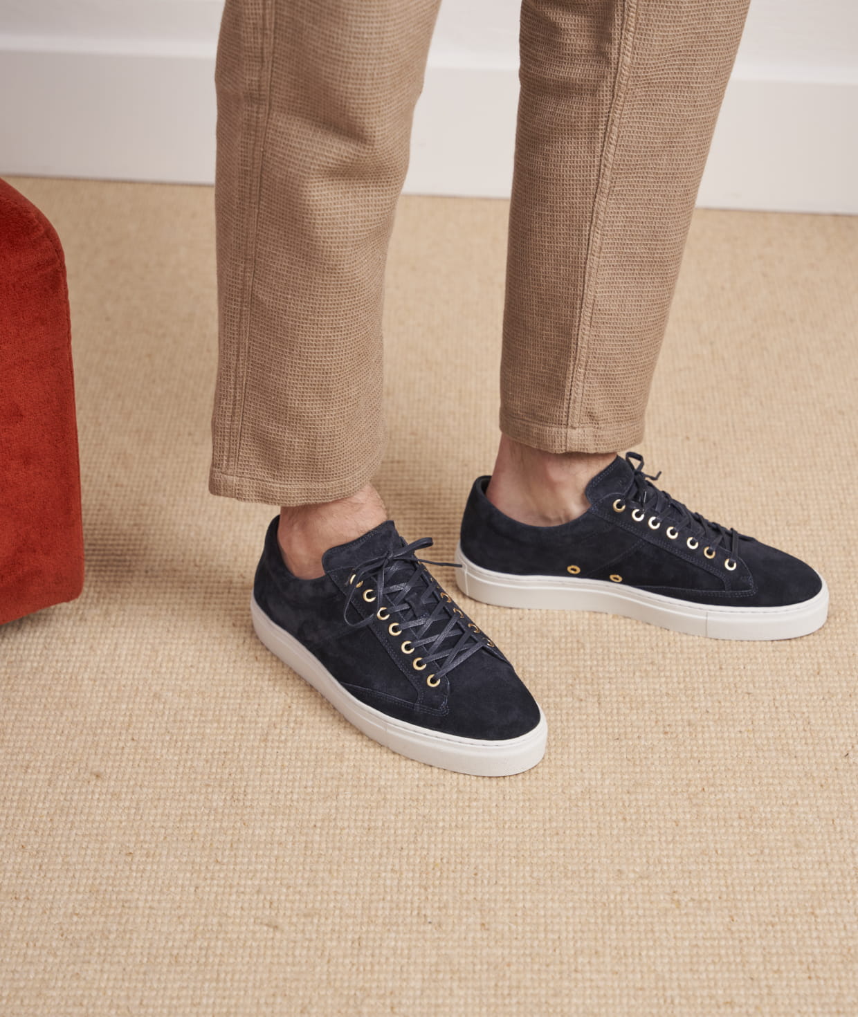 Sneakers Haut de gamme pour Homme : L'Homme Cohérent En Cuir Et Daim ...