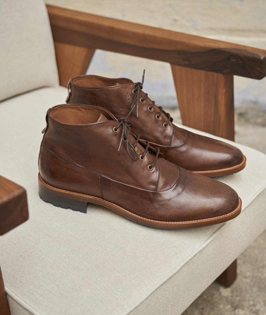 Desert boots pour Homme : Bottines de luxe en Cuir ou Daim - Paire & Fils